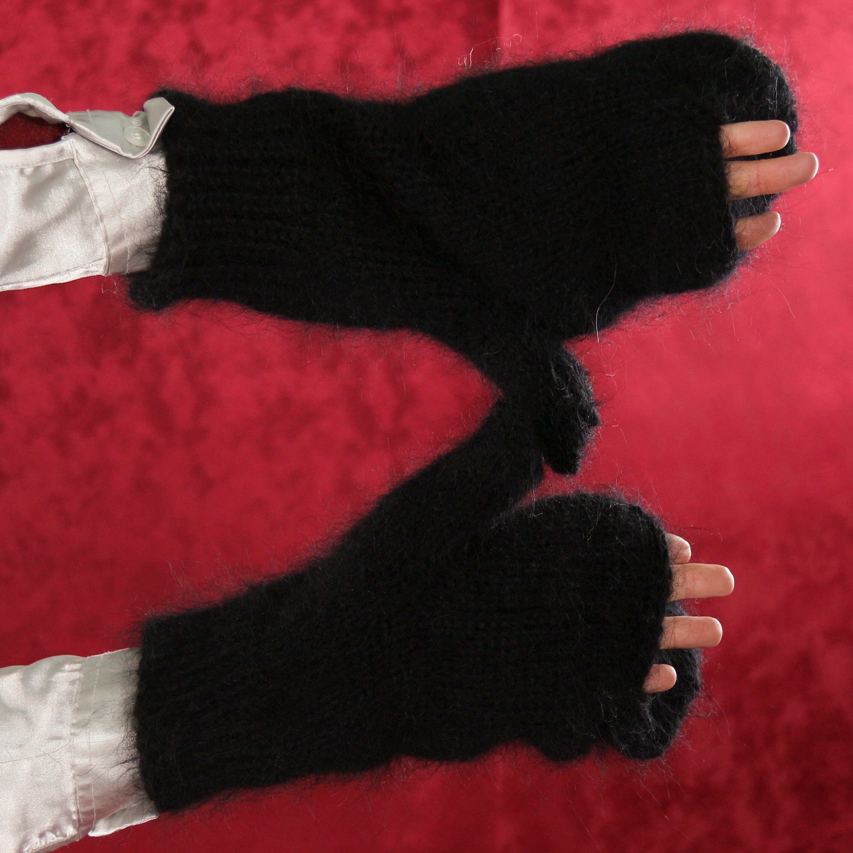 Open finger mittens hand knitted mittens by SuperTanya | Etsy