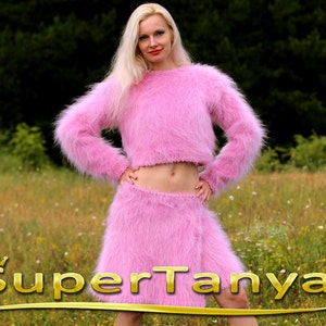 Fuzzy Handmade Set in Pink by Supertanya - Etsy
