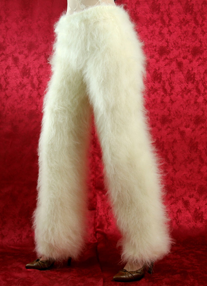Fluffy Mohair Pants Fuzzy Trousers Hand Knitted Leg Warmers by ...