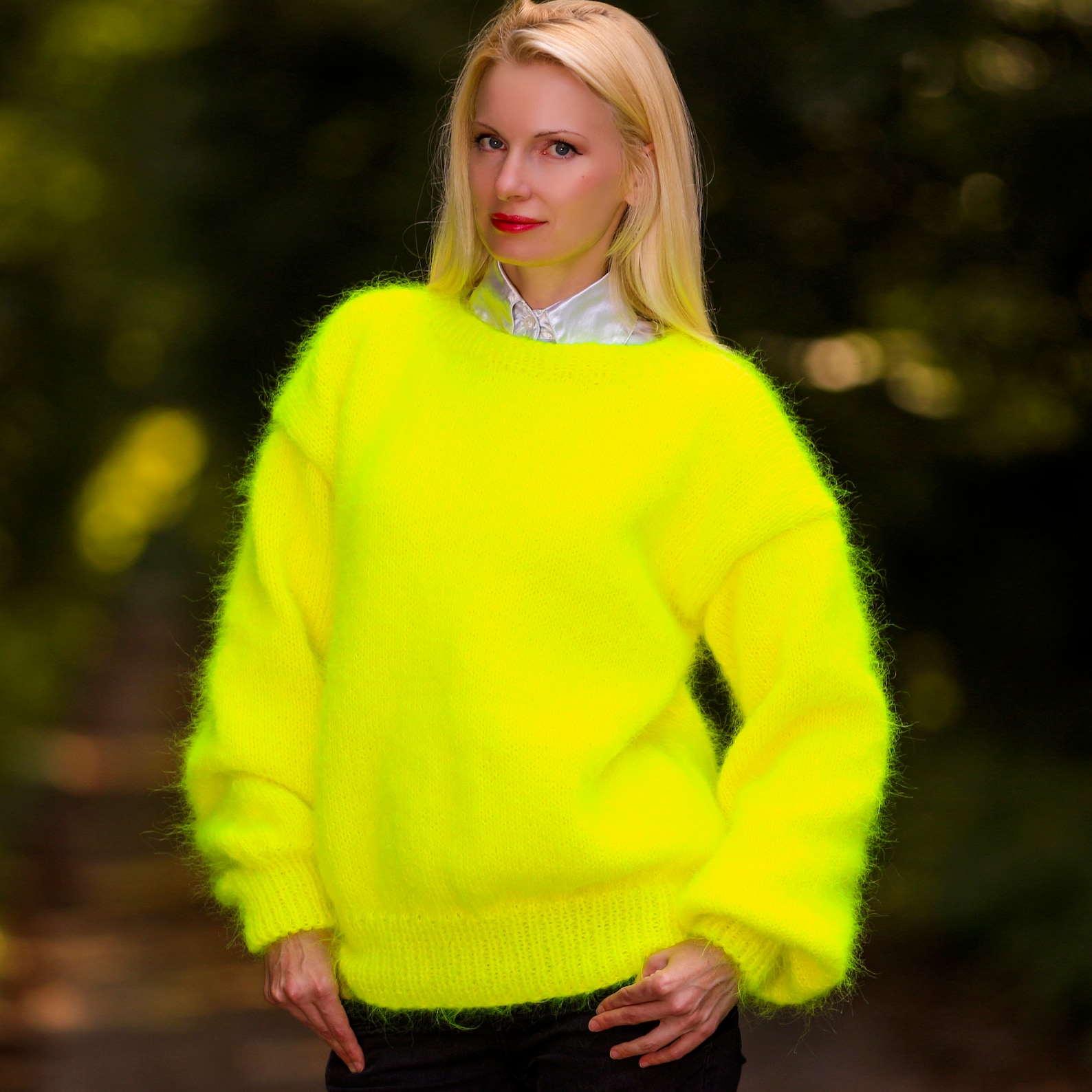Fuzzy Crewneck Mohair Sweater Thick Fluffy Pullover Supertanya, Made to ...
