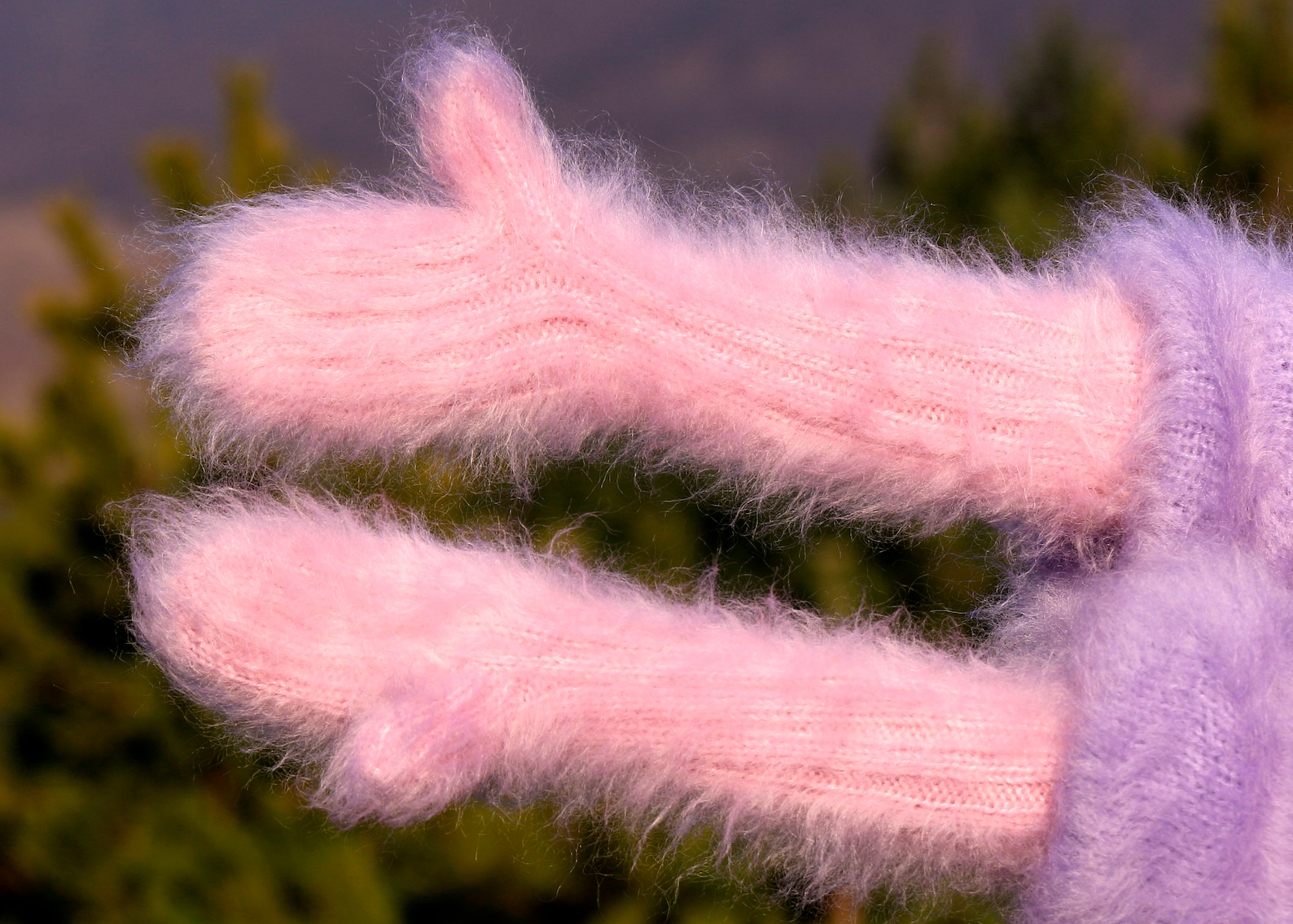 Fuzzy Long Mohair Mittens Supertanya - Etsy