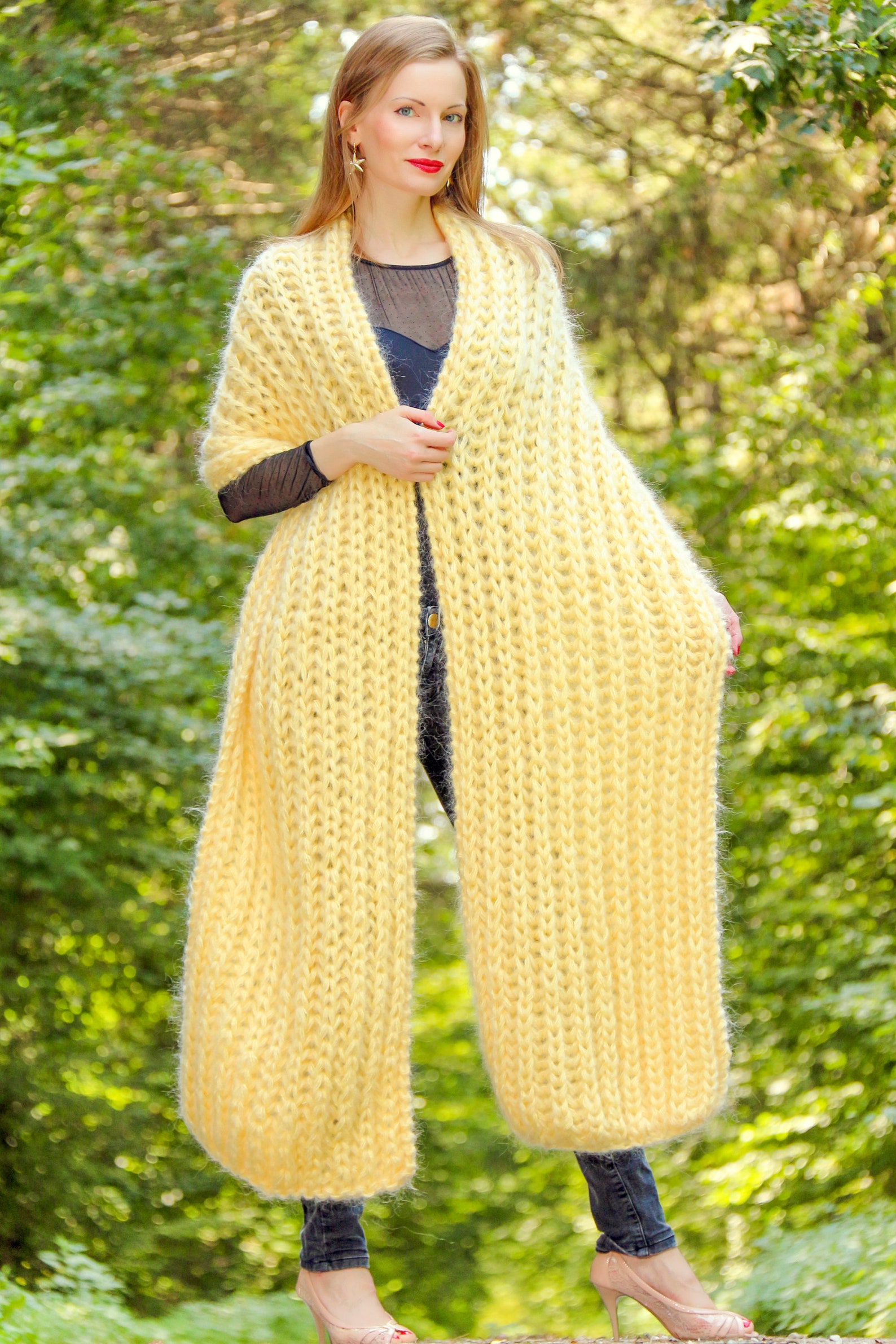 Extra Long Fuzzy Mohair Shawl Supertanya - Etsy