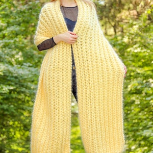 Extra Long Fuzzy Mohair Shawl Supertanya - Etsy