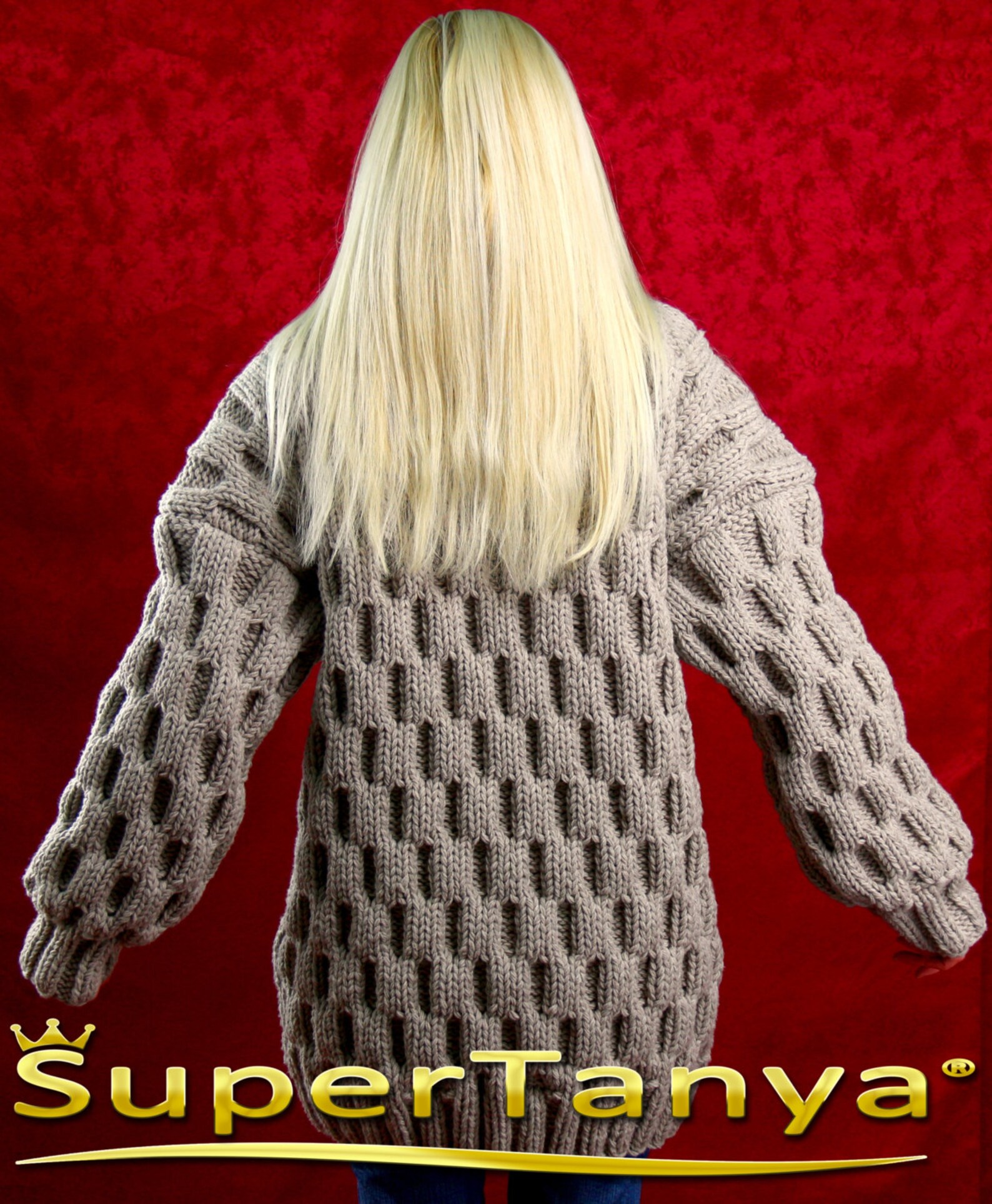 Thick Chunky Grey Wool Sweater in Honeycomb Pattern Pullover | Etsy