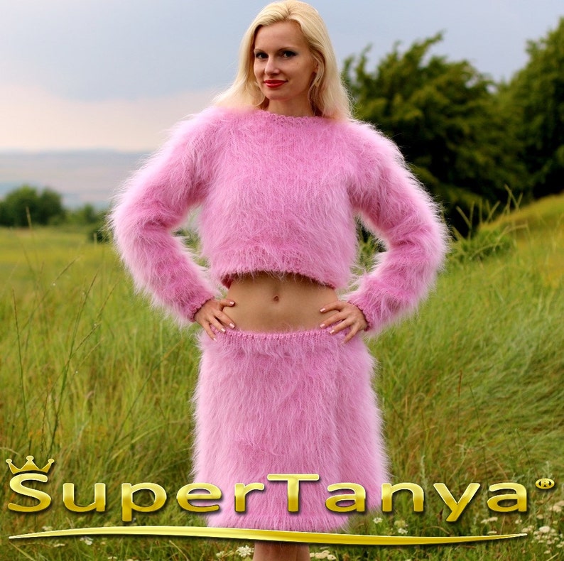 Fuzzy Handmade Set in Pink by Supertanya - Etsy