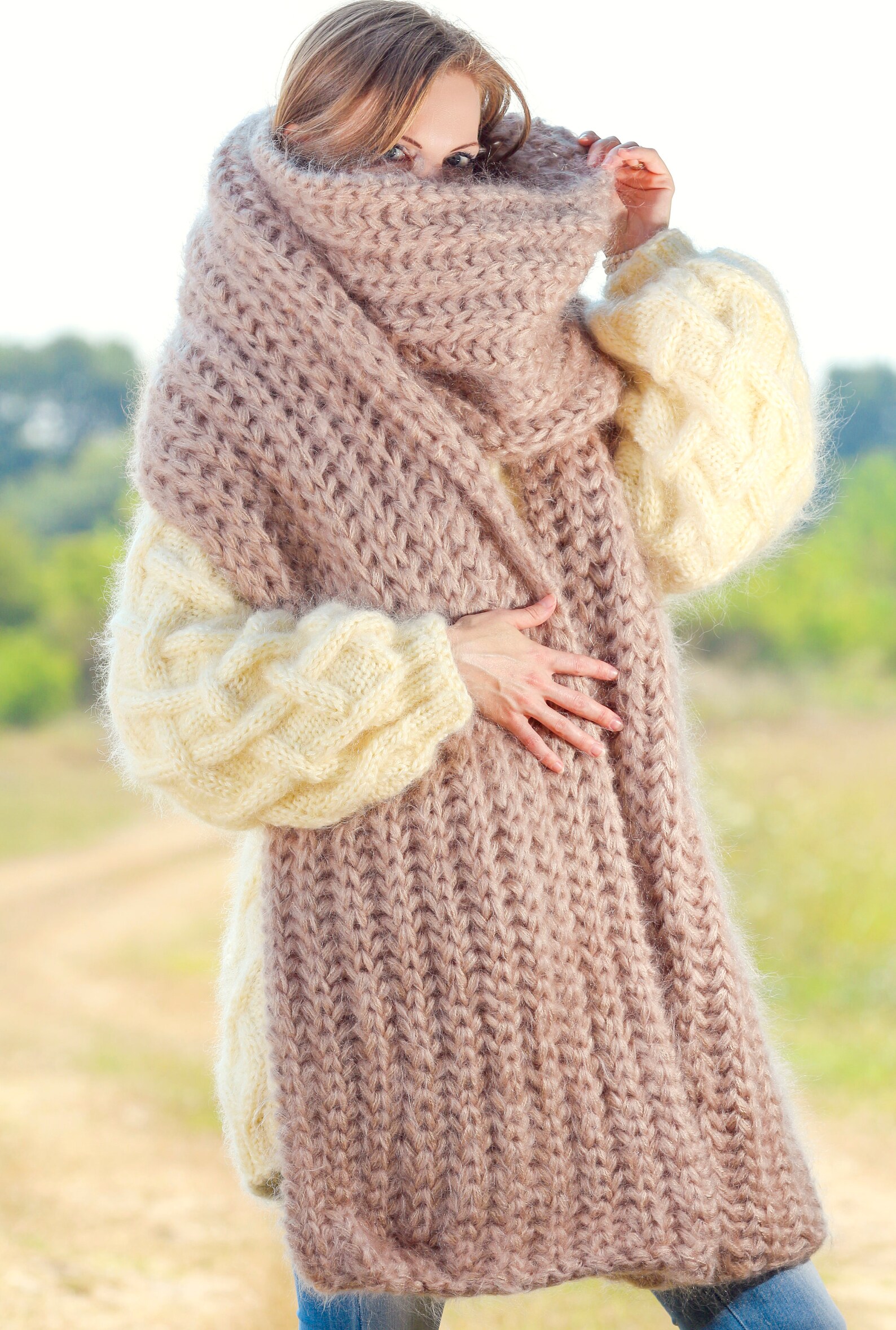 Extra Long Fuzzy Mohair Shawl Supertanya - Etsy