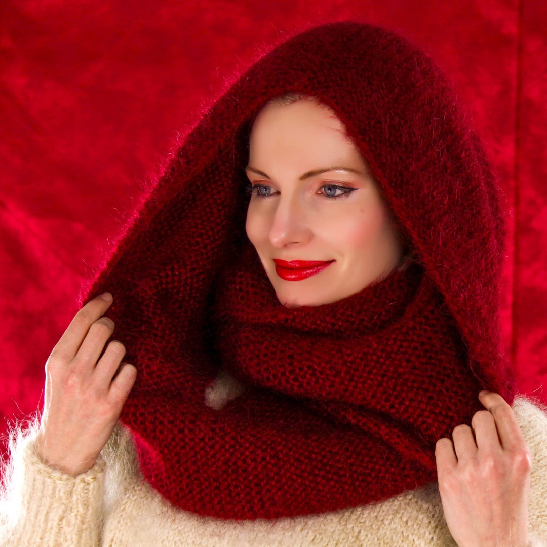Infinity Mohair Scarf Round Elegant Neck Warmer Ready to Ship by ...
