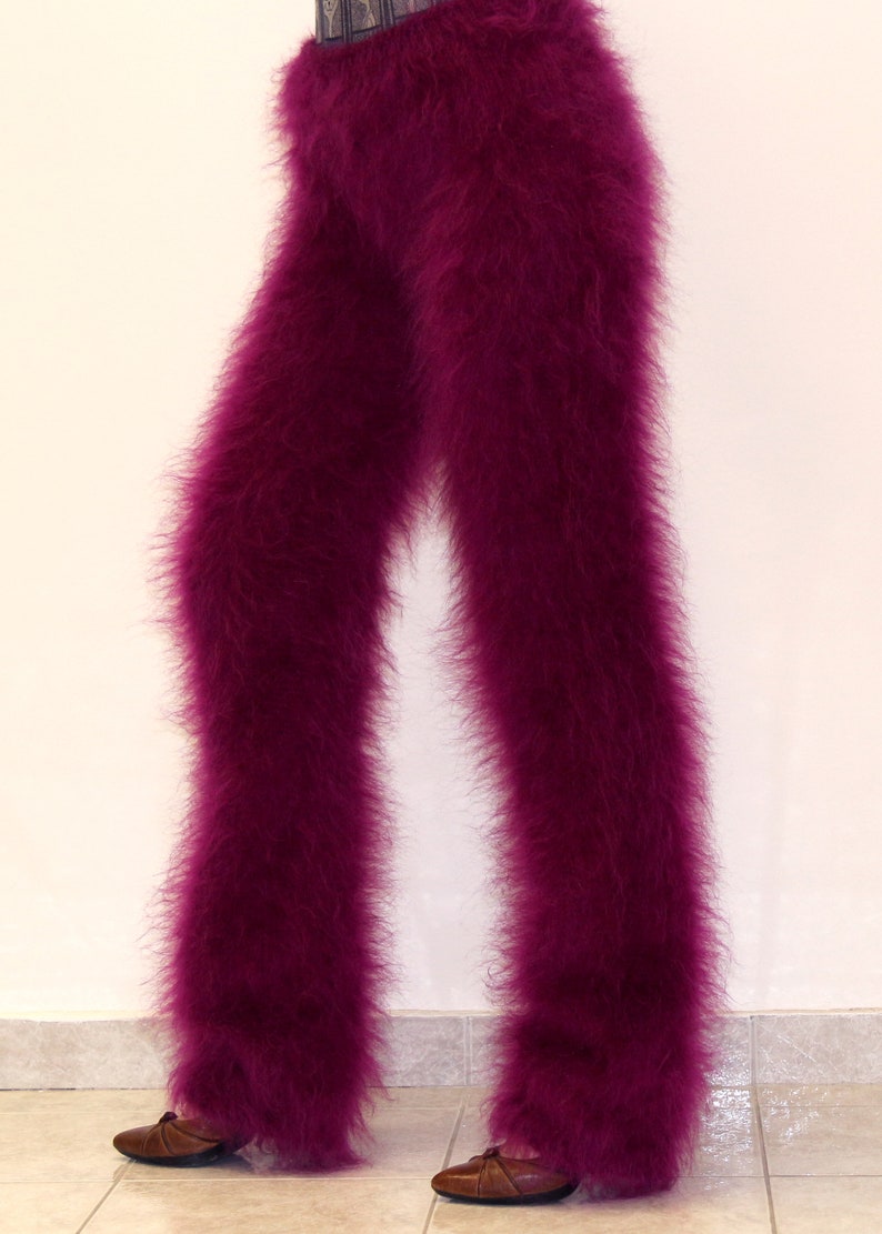 Fluffy Mohair Pants Fuzzy Trousers Hand Knitted Leg Warmers by ...