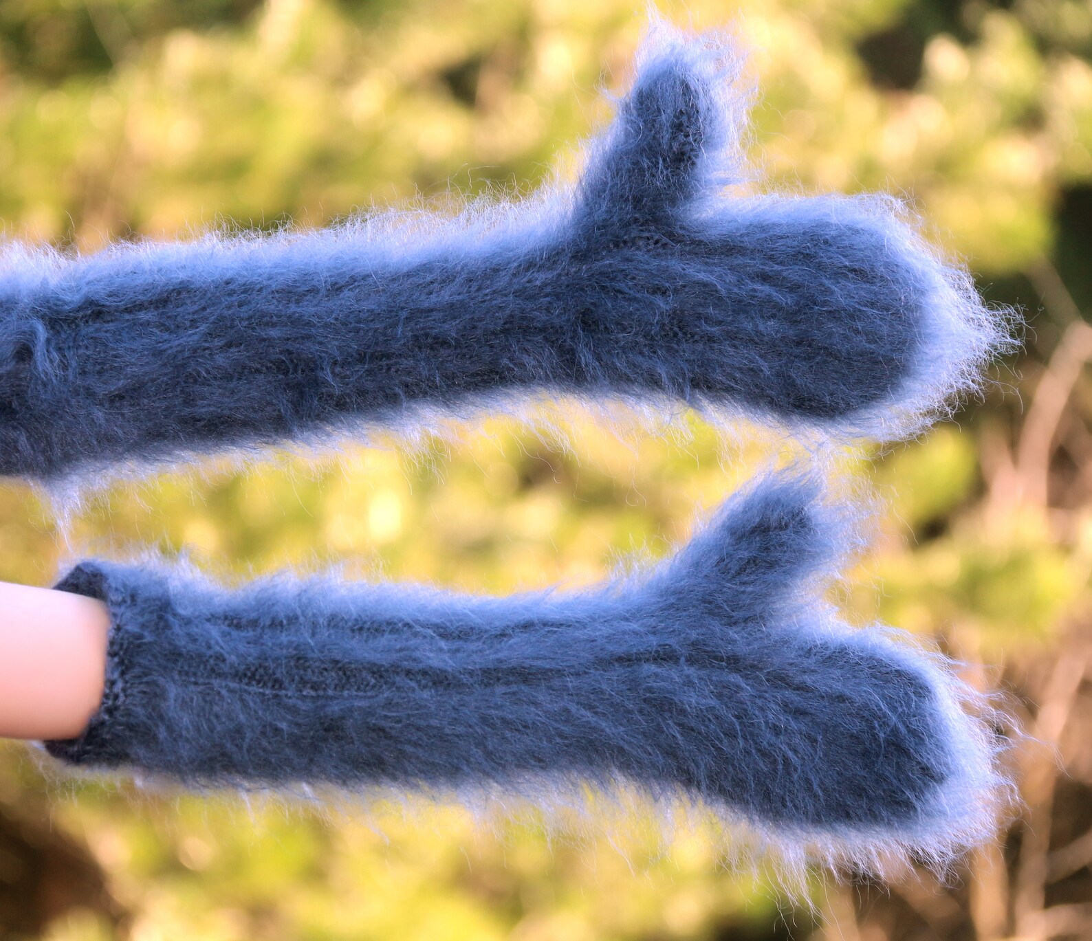 Fuzzy Long Mohair Mittens Supertanya - Etsy