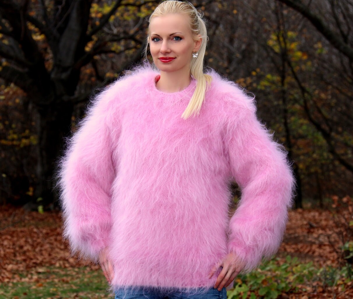 Fuzzy Crewneck Mohair Sweater Thick Fluffy Pullover Supertanya, Made to ...