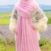Pink Extra Long Fuzzy Mohair Scarf Handmade Fuzzy Shawl READY TO SHIP ...