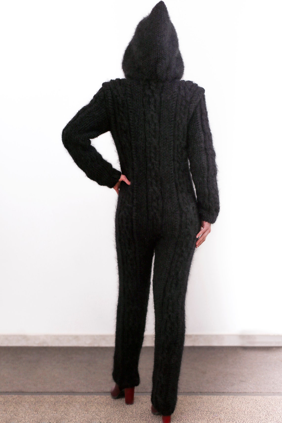 Cable Catsuit Pijama Mohair Wool Bodysuit Supertanya - Etsy