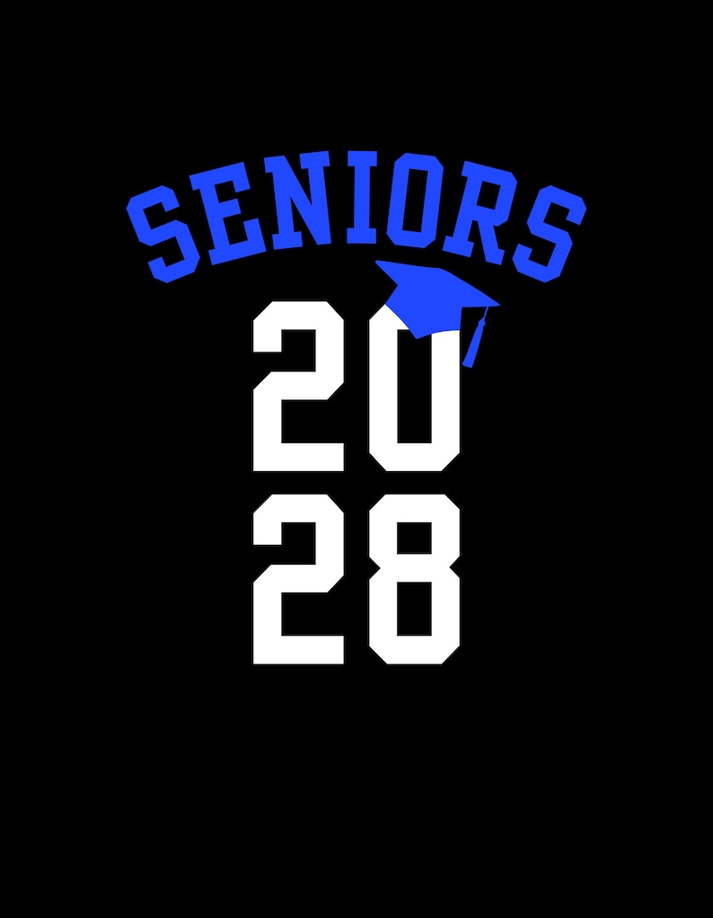 Seniors 2028 Sticker Blue - Etsy