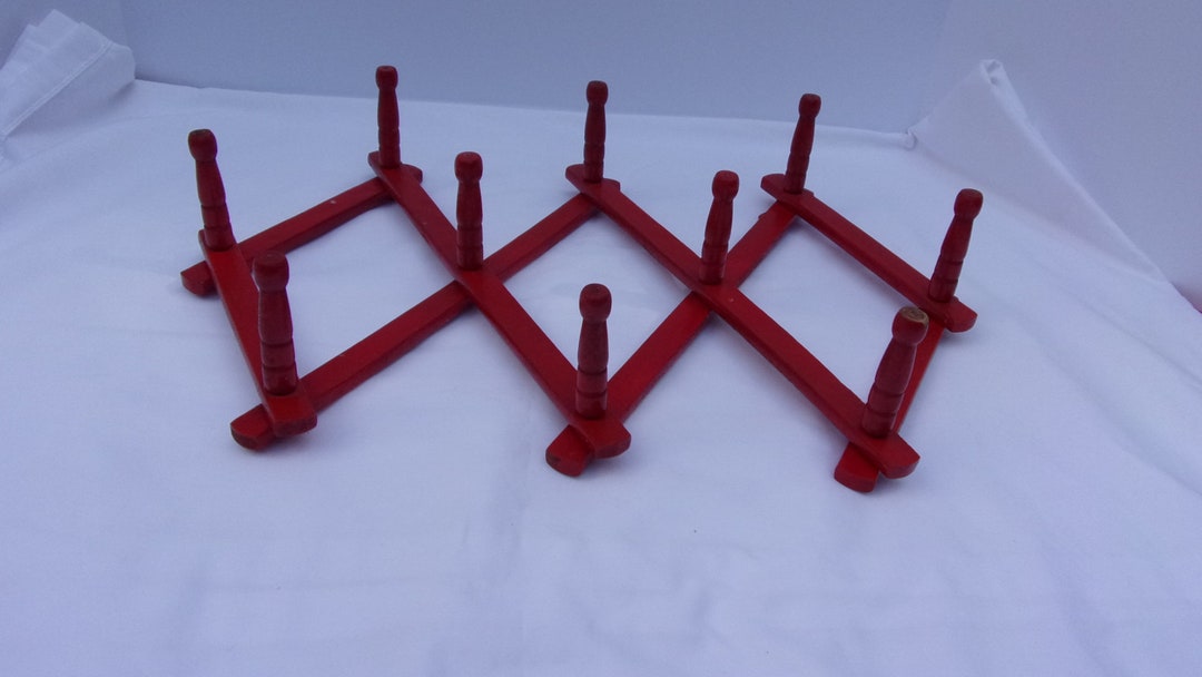 Expandable Hat Rack Clothes Coat Rack Wall Mount Red Accordion - Etsy