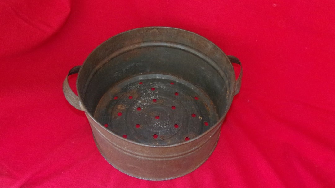 Pan Strainer Double Handled Sieve Holes Planter Garden Decor Flowers ...