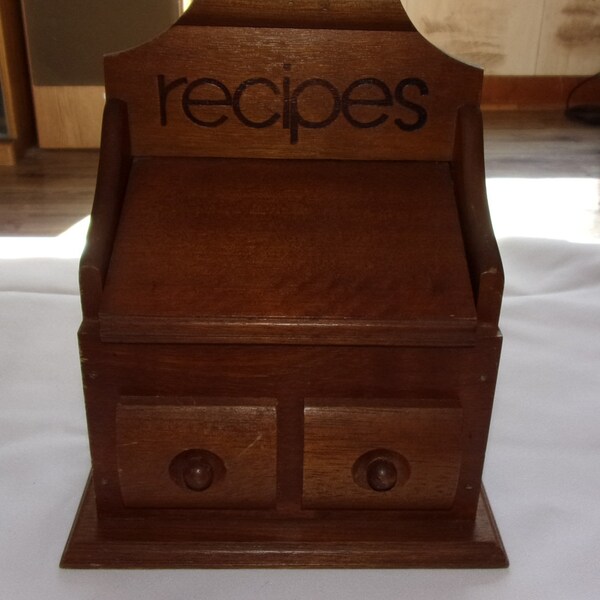 Vintage Recipe Box - Etsy