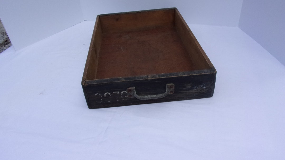 Drawer Vintage Storage Organizer in Out Box Tray Catch All Repurpose ...