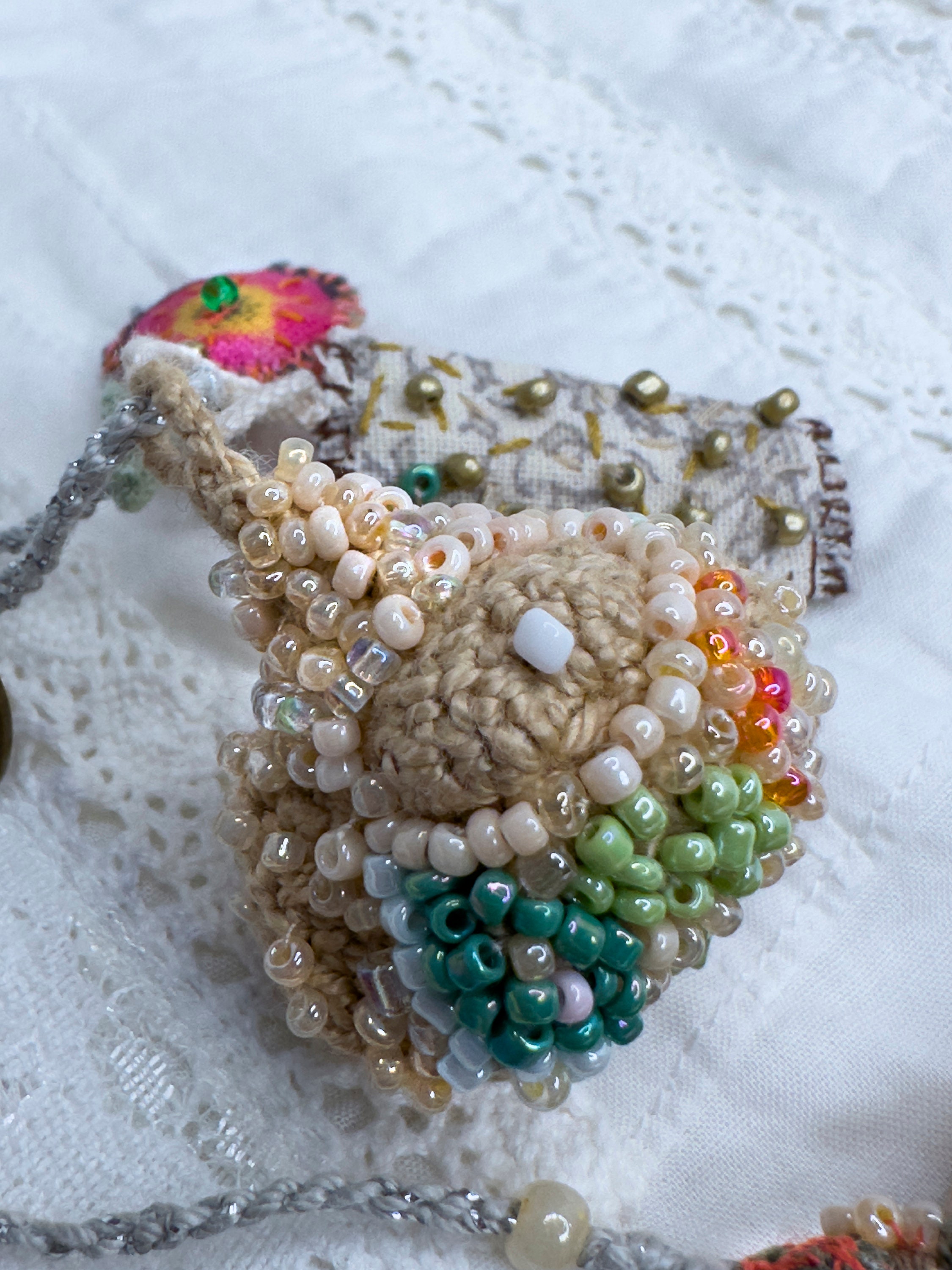 Handmade Vanilla Pudding Crochet Necklace - Etsy