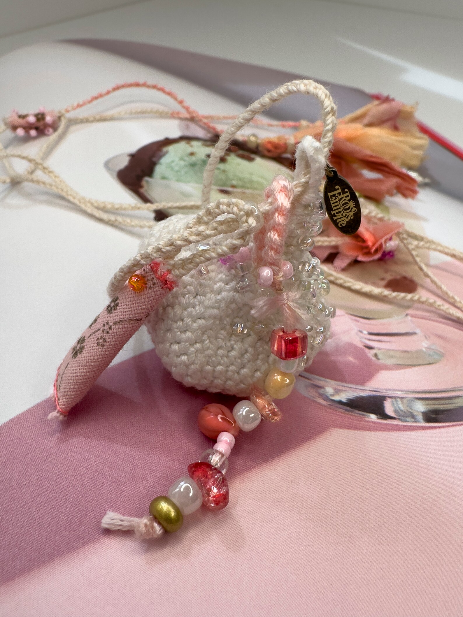 Handmade Snowball Cookie Crochet Necklace - Etsy