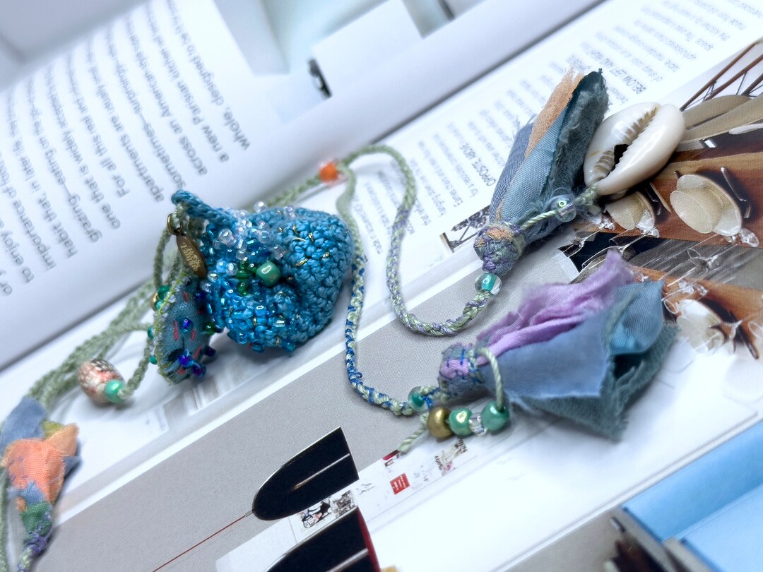 Handmade Sky Jello Crochet Necklace - Etsy