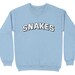Unisex Bold SNAKES Print Sweatshirt, Comfortable Cotton Pullover ...