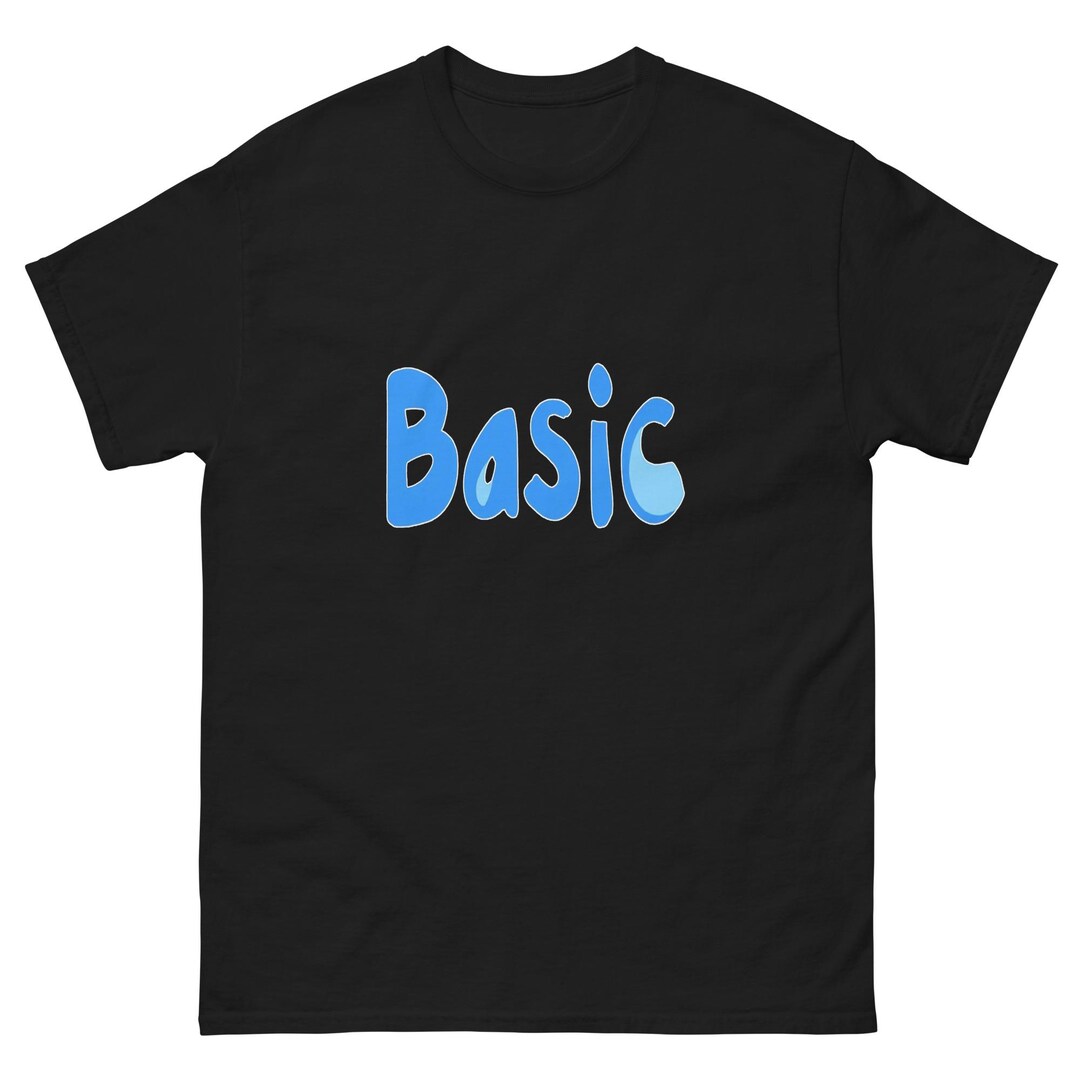 Basic Blue Text Trendy Slang Word T-shirt - Etsy