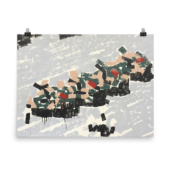 Tiananmen Square Tank Man Poster Tiananmen Square June 5th, 1989 Black