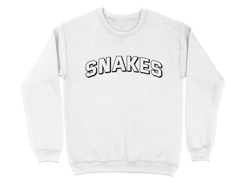 Unisex Bold SNAKES Print Sweatshirt, Comfortable Cotton Pullover ...