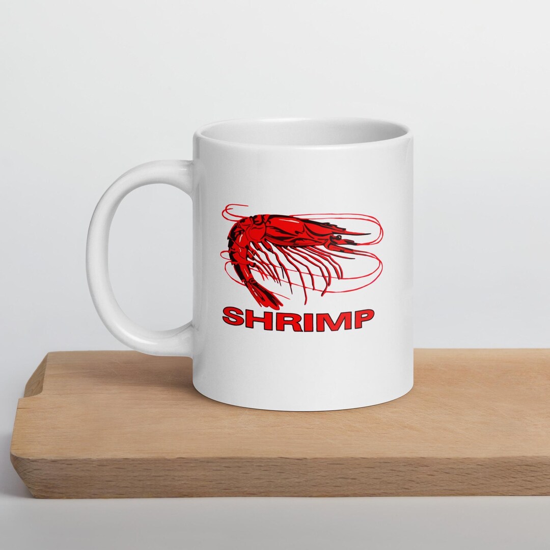 Shrimp Mug, Red Shrimp Design, Unique Coffee Mug, Seafood Lover Gift ...