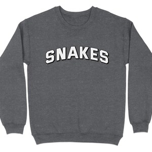 Unisex Bold SNAKES Print Sweatshirt, Comfortable Cotton Pullover ...