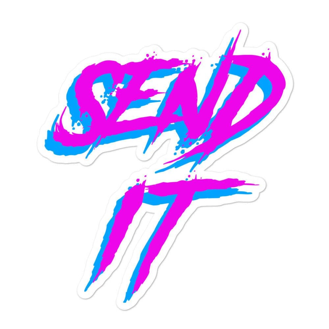 Retro Send It Sticker 80s Style Vinyl Decal for Laptops Water Bottles ...