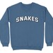 Unisex Bold SNAKES Print Sweatshirt, Comfortable Cotton Pullover ...