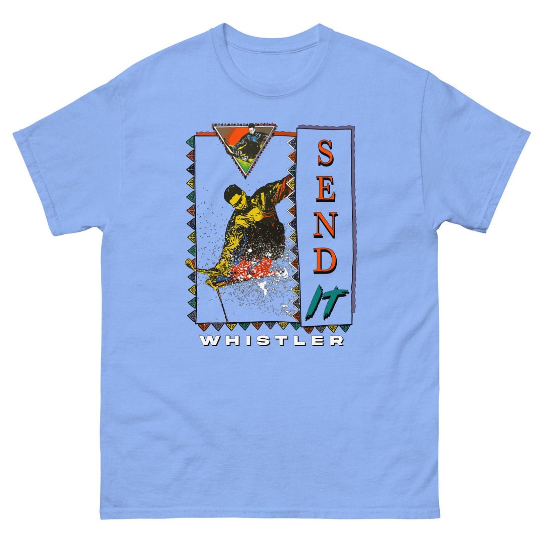 Retro Snowboarder Graphic Tee, Whistler Snowboarding Shirt, Send It ...
