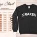 Unisex Bold SNAKES Print Sweatshirt, Comfortable Cotton Pullover ...