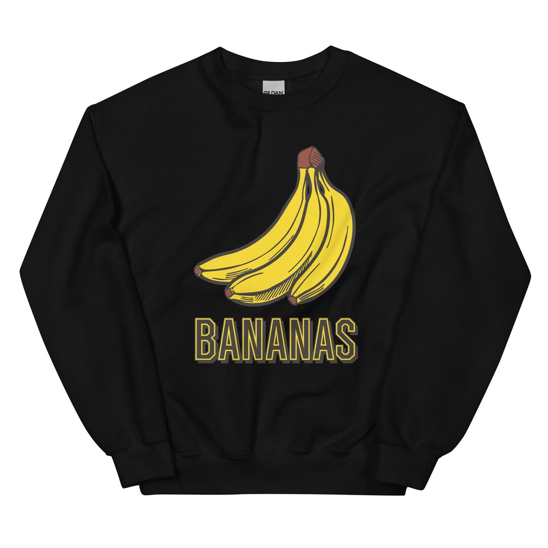 Bananas Lover Food Image Cartoon Funny Crewneck Sweatshirt - Etsy