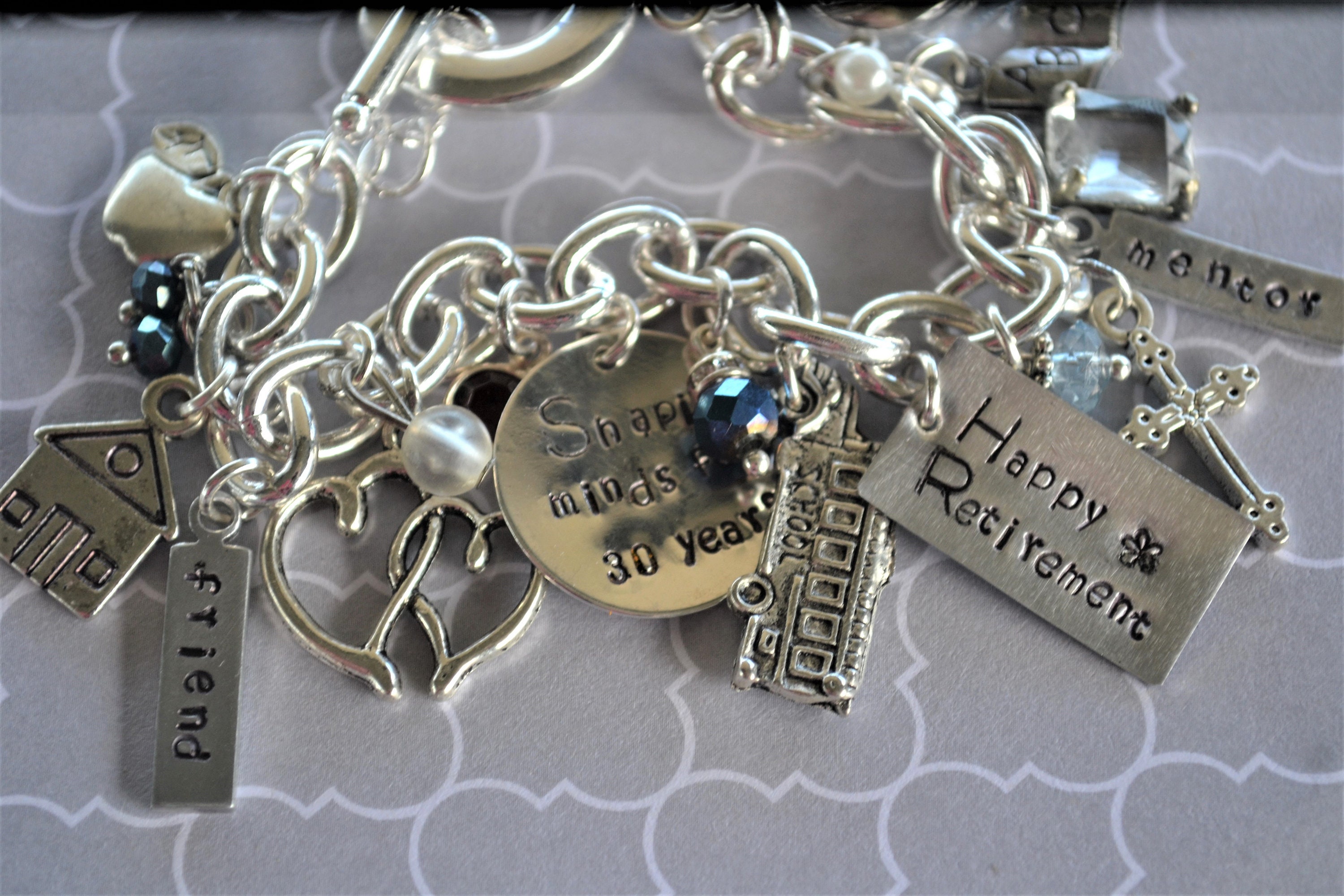 Teacher Retirement Gift Retirement Gift Charm Bracelet | Etsy