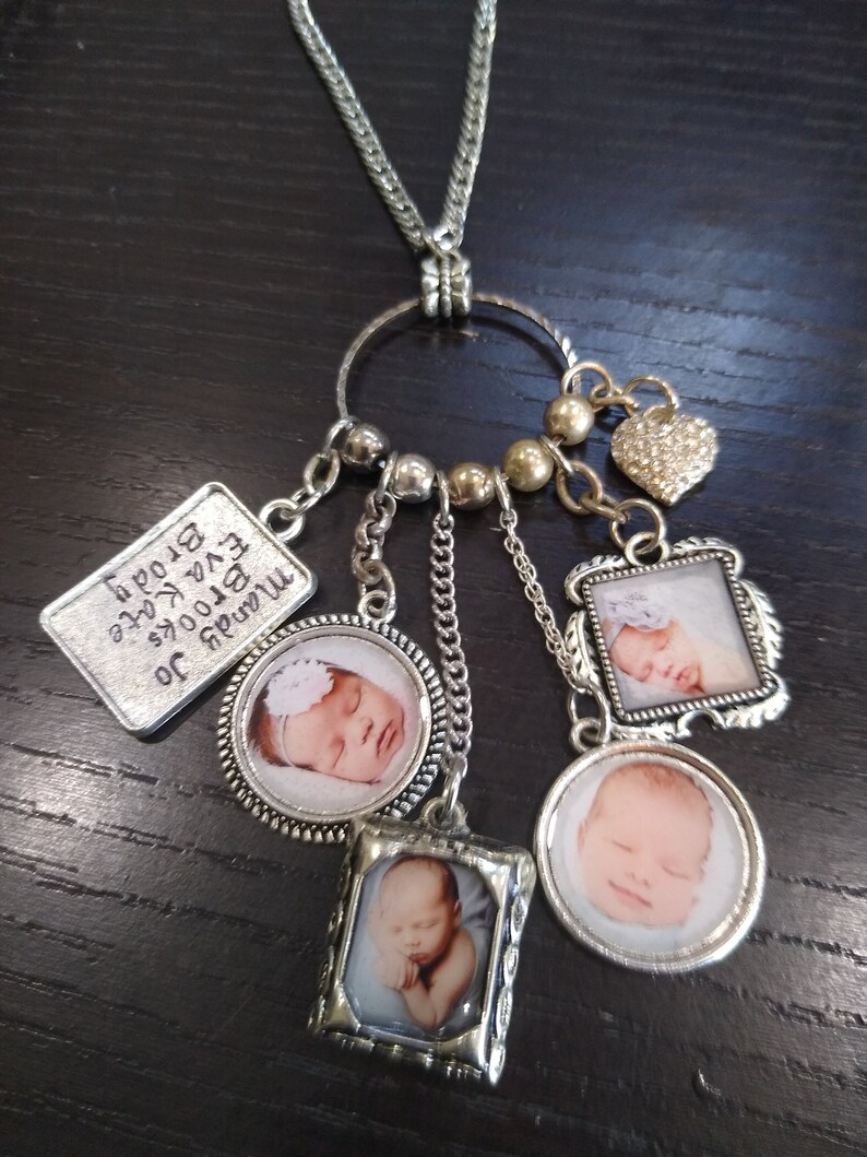 Personalized, Photo Jewelry, Custom Photo Charm Necklace Pendants, Mini ...