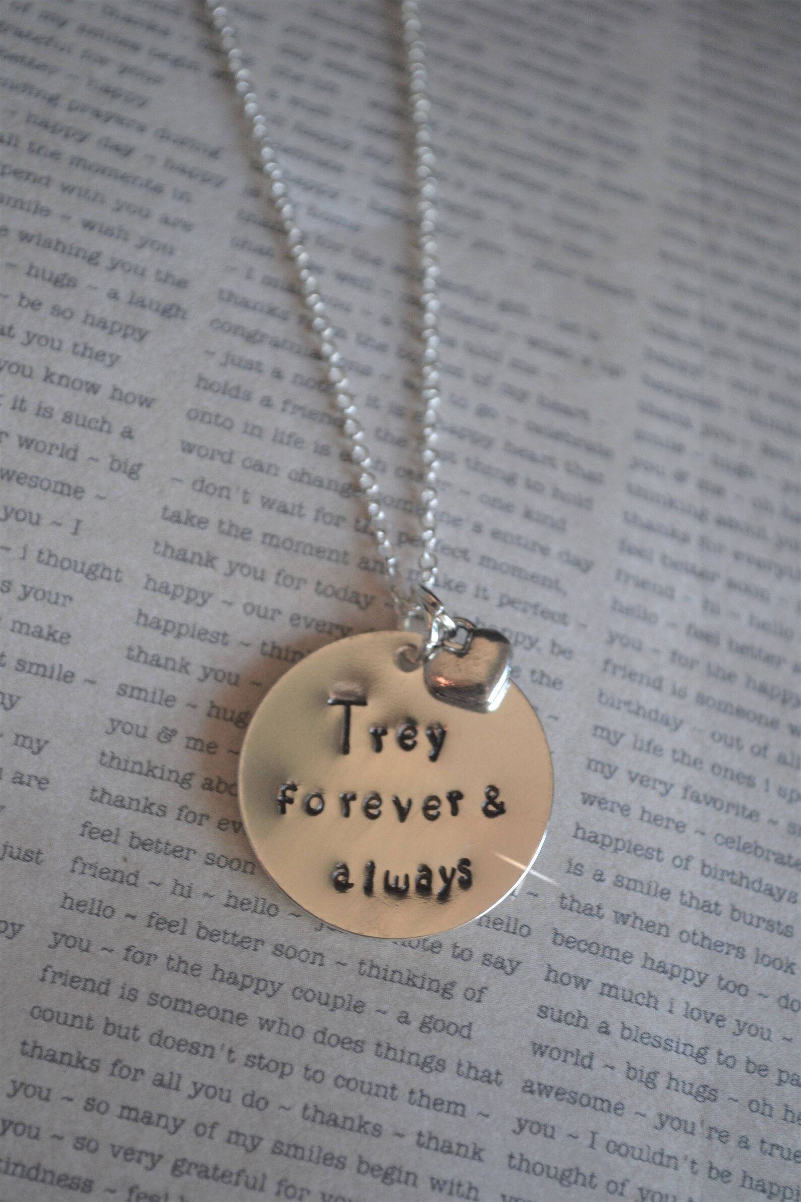 Charm Necklace, Hand Stamped Charms, Handmade Metal Jewelry, Memorial ...