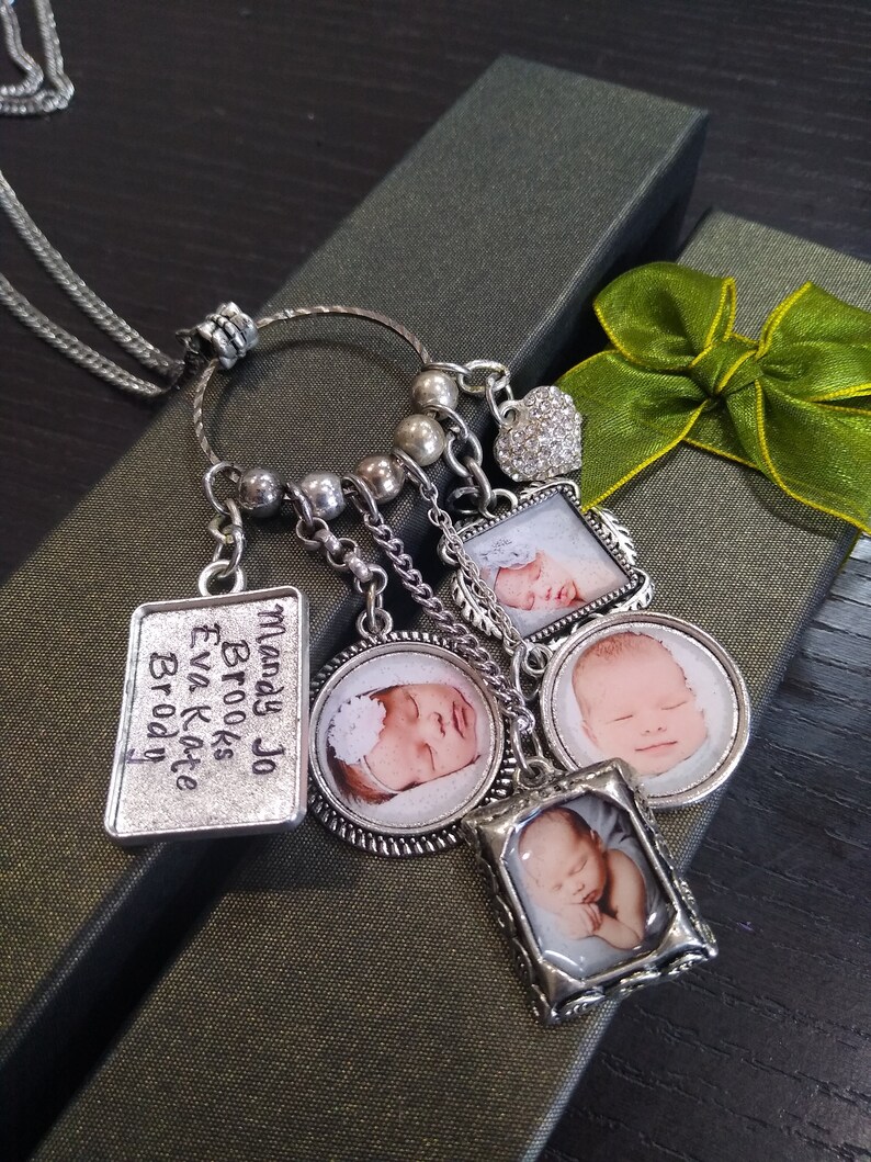 Personalized, Photo Jewelry, Custom Photo Charm Necklace Pendants, Mini ...