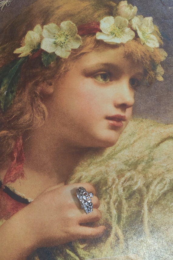 Dainty Princess Ring Size 4, Little Girl's Heart & Cr… - Gem