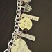 Charm Bracelet, Stamped Tag Charms, Hand Stamped Bracelet, Personalized ...