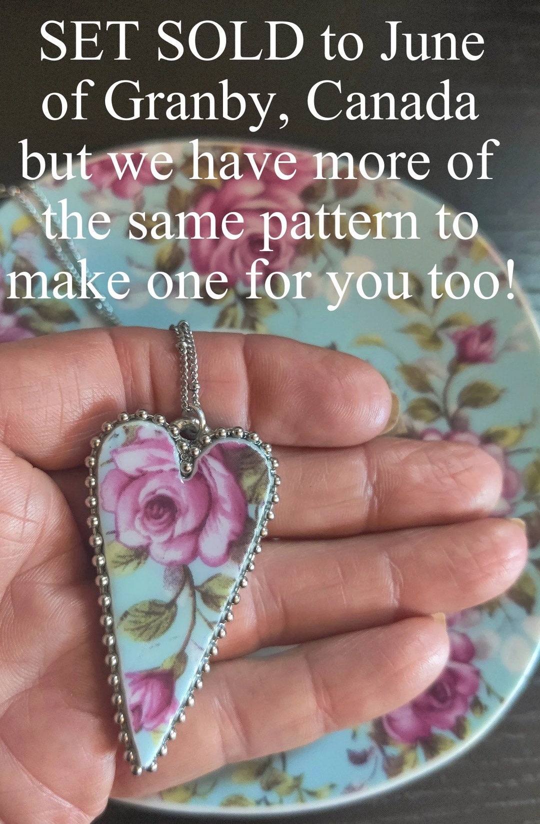 Vintage Porcelain Tea Set, Rose Pendant Bracelet, Chaney Sea Glass ...