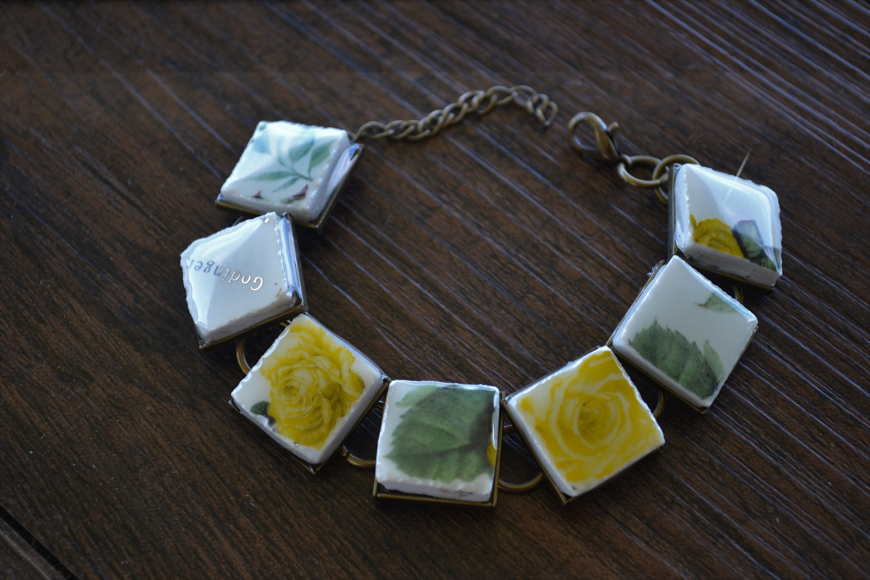 Yellow Rose Yellow Necklace Yellow Bracelet China Plates | Etsy