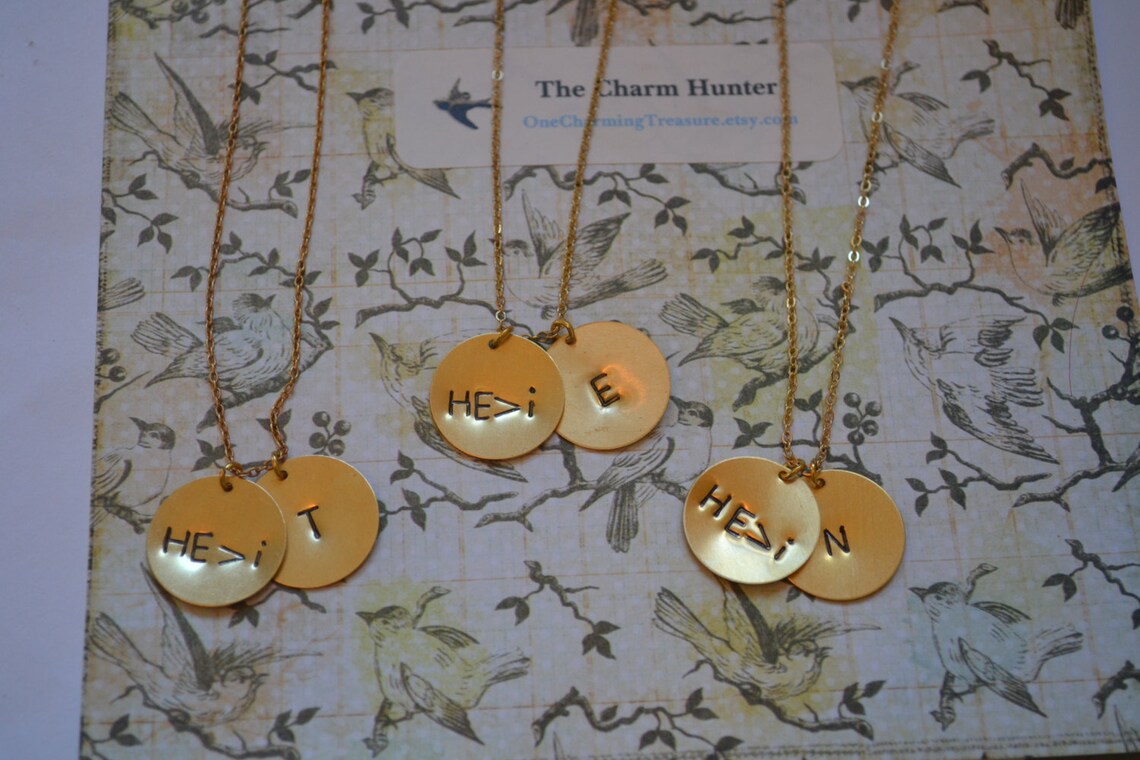 Hand Stamped Metal Tags Hand Stamped Monogram or - Etsy