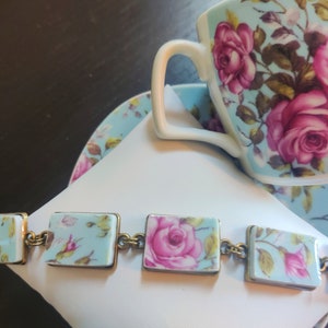 Vintage Porcelain Tea Set, Rose Pendant Bracelet, Chaney Sea Glass ...