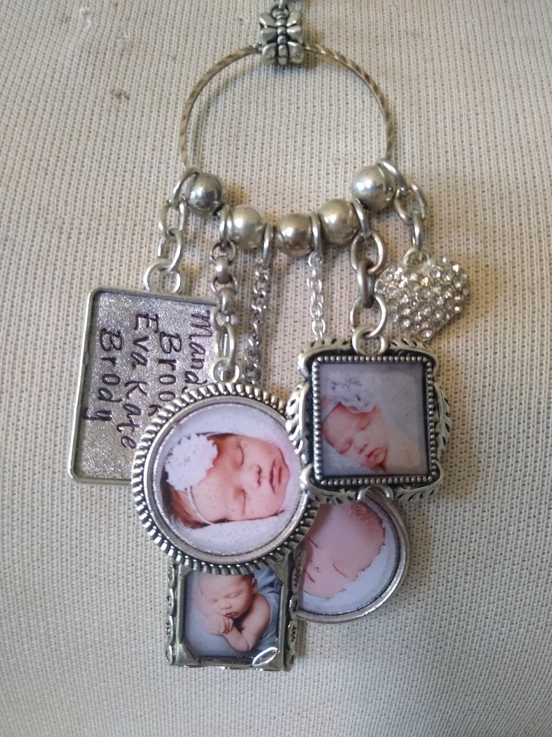 Personalized, Photo Jewelry, Custom Photo Charm Necklace Pendants, Mini ...
