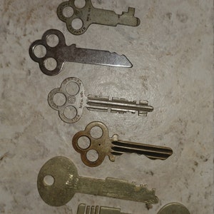 Authentic Vintage Key Necklace, Custom Keys, Hand Stamped Engraved ...