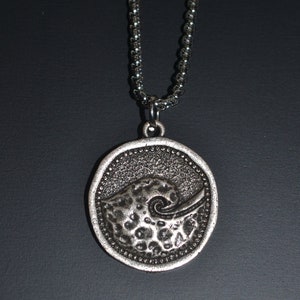 Wave Pendant, Surfer Girl, Surfer Boy, Surfer Gift, Antique Silver Surf ...
