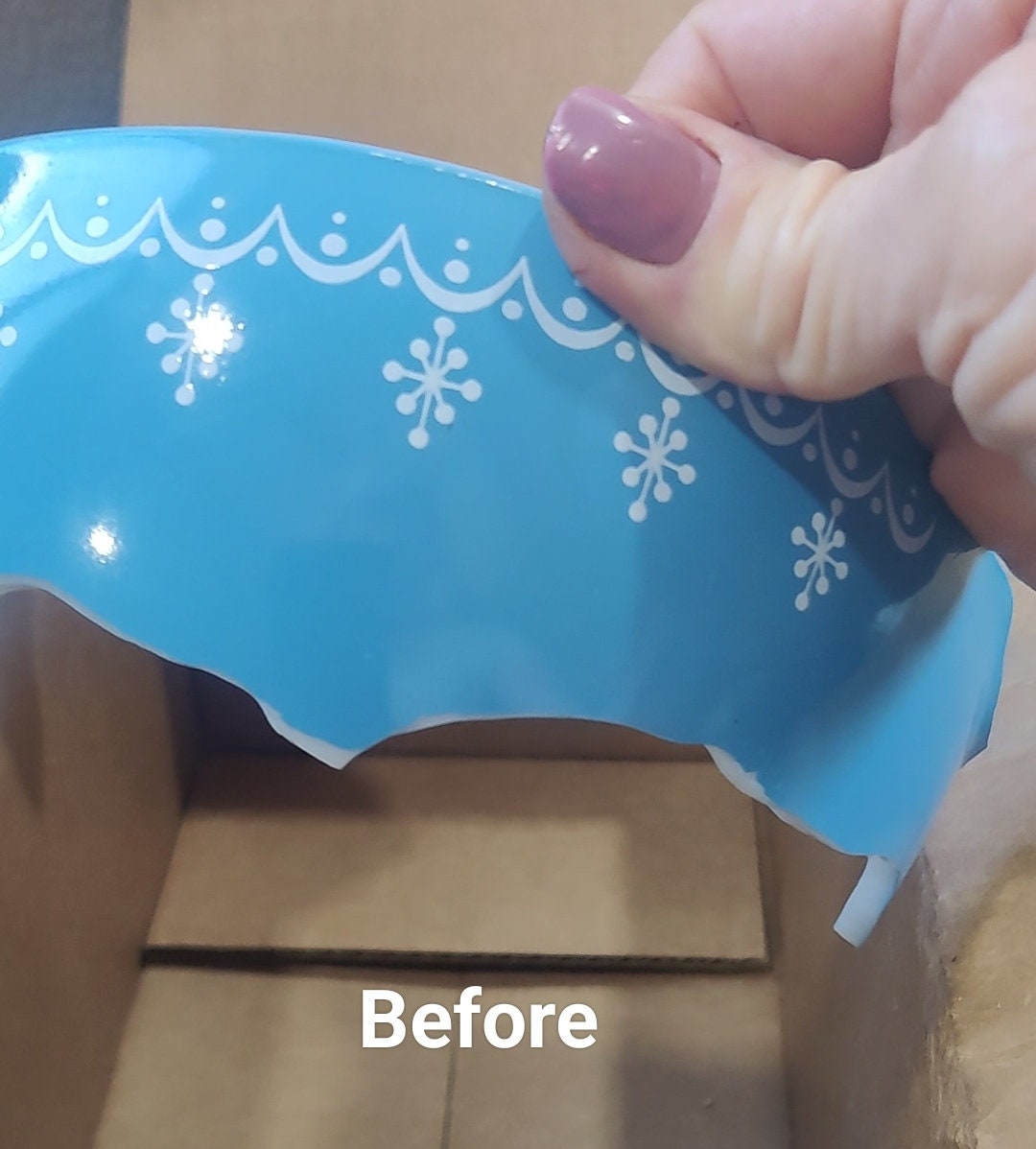 Vintage Pyrex Bowl, Recycled Broken Dish, Broken China Jewelry Pendant ...