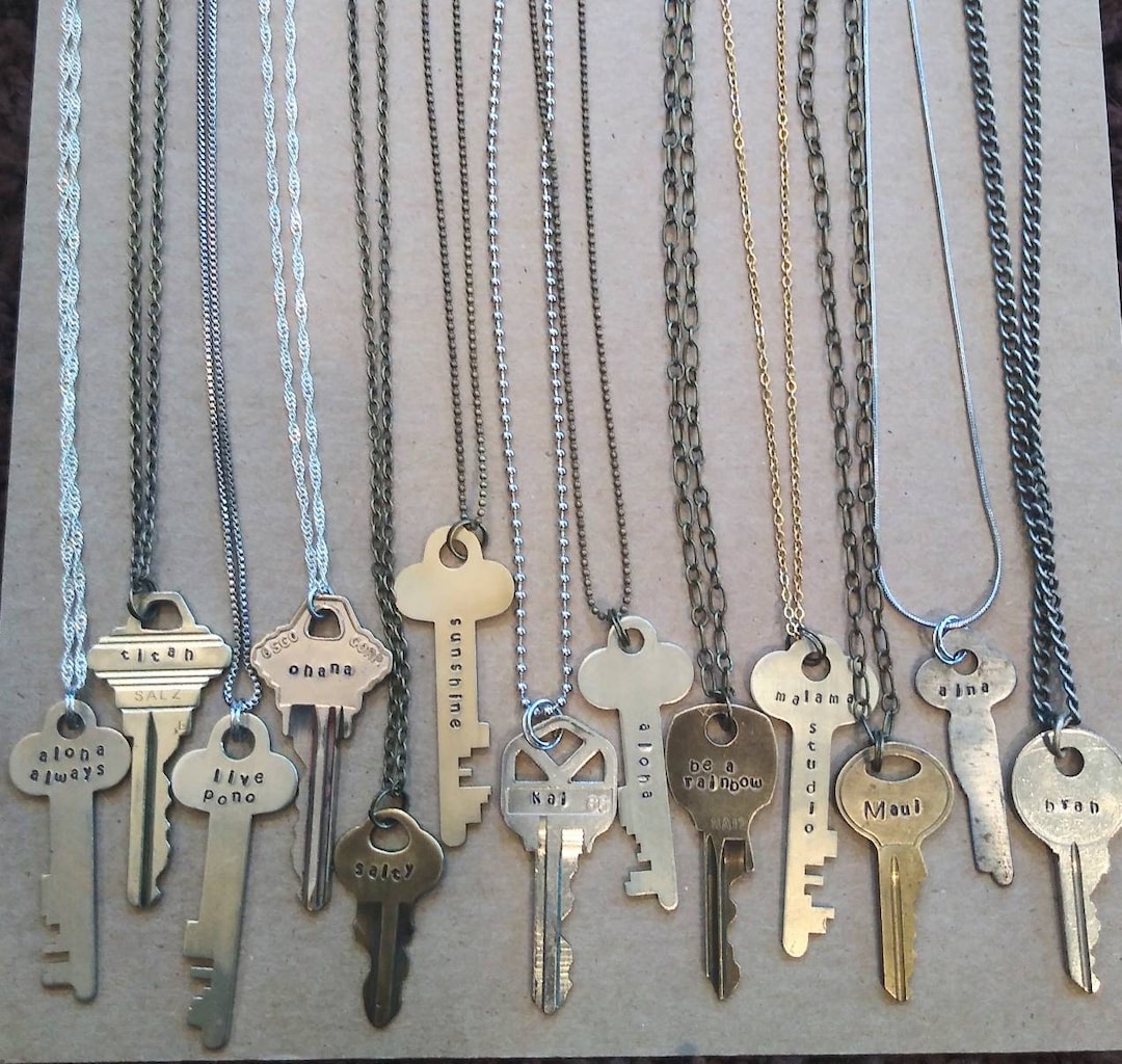 Keys, Engraved Keys, Stamped Keys, Giving Keys, Key Necklace, Custom ...